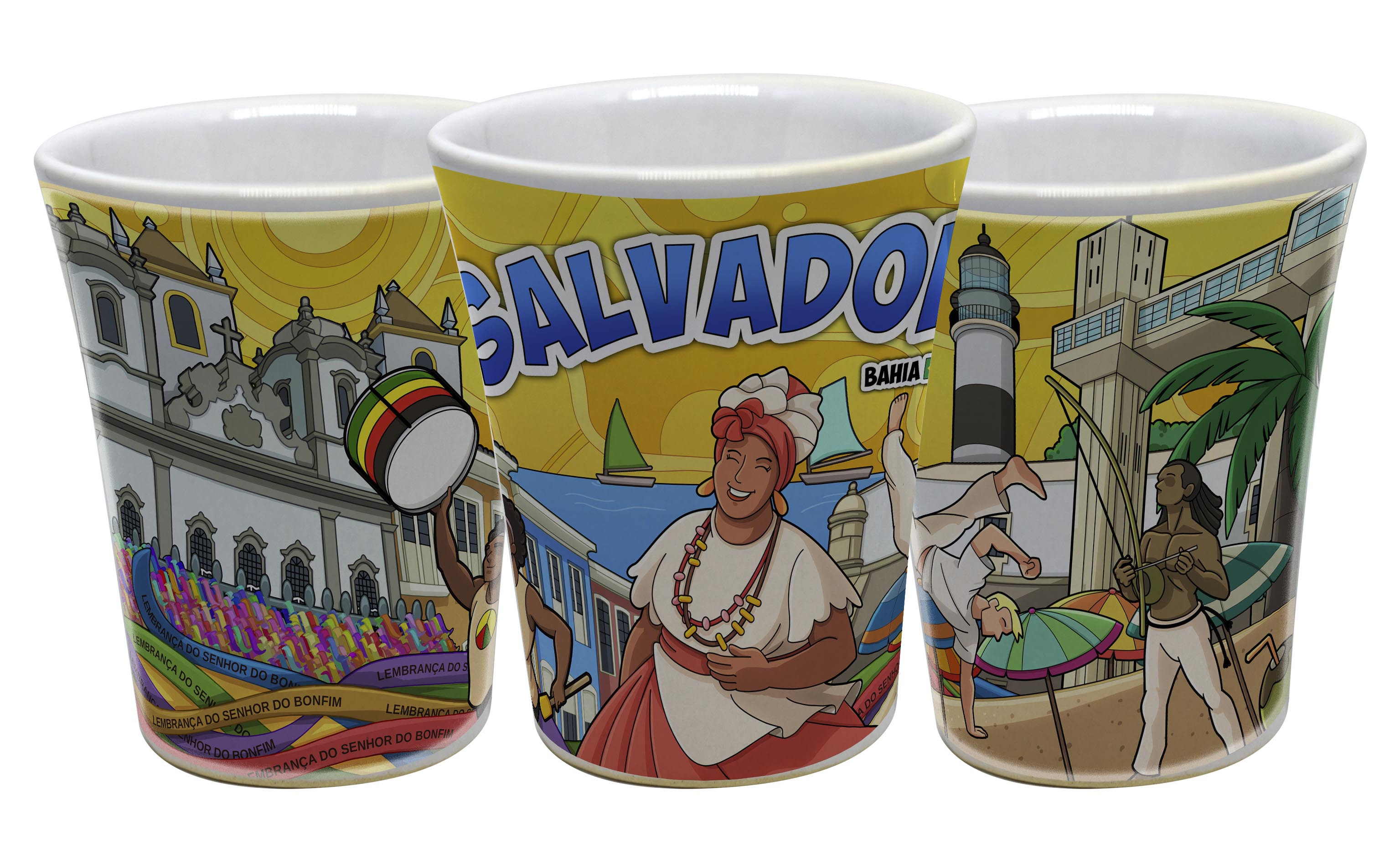 Shot moser branco faixa colorido SA